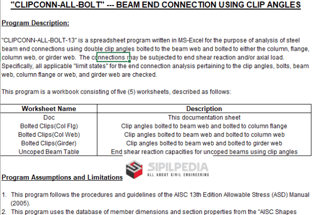CLIPCONN – ALL BOLT – BEAM END CONNECTION USING CLIP ANGLES | Sipilpedia