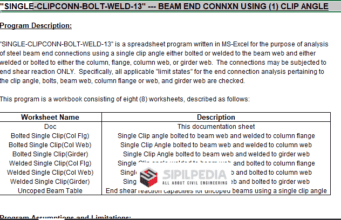 SINGLE-CLIPCONN-BOLT-WELD-13 – BEAM END CONNXN USING (1) CLIP ANGLE | Sipilpedia