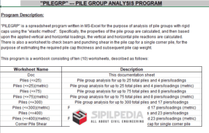 PILEGRP – PILE GROUP ANALYSIS PROGRAM | Sipilpedia