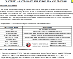 ASCE710E – ASCE7-10 & IBC 2012 SEISMIC ANALYSIS PROGRAM | Sipilpedia