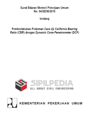 Pedoman Cara Uji CBR dengan Dynamic Cone Penetrometer (DCP) | Sipilpedia