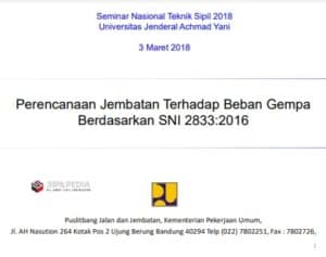 Perencanaan Jembatan Terhadap Beban Gempa Berdasarkan SNI 2833:2016 | Sipilpedia