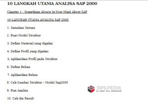 10 LANGKAH UTAMA ANALISA SAP 2000 | Sipilpedia