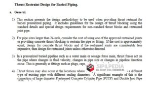 Thrust Restraint Design for Buried Piping. | Sipilpedia