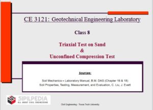 Triaxial Test on Sand & Unconfined Compression Test | Sipilpedia