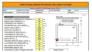 STRUCTURAL DESIGN OF SINGLE CELL BOX CULVERT | Sipilpedia