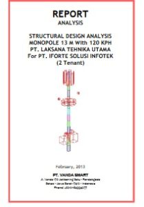 STRUCTURAL DESIGN ANALYSIS MONOPOLE 13 M With 120 KPH | Sipilpedia
