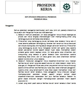 SOP (STANDAR OPERASIONAL PROSEDUR) PROSEDUR KERJA EKERJAAN GALIAN ...