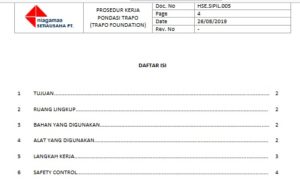 PROSEDUR KERJA PONDASI TRAFO (TRAFO FOUNDATION) | Sipilpedia