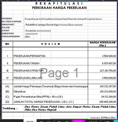 Gambar dan Rab Rahabilitasi Daerah Irigasi Desa | Sipilpedia