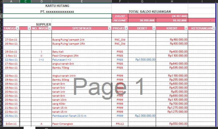 Kartu Hutang | Sipilpedia