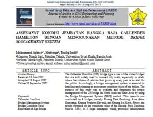 ASSESMENT KONDISI JEMBATAN RANGKA BAJA CALLENDER HAMILTON DENGAN ...