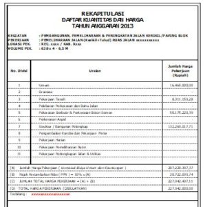 Rab dan Gambar Pembangunan Pemeliharaan dan Peningkatan Jalan Kerikil – Paving Block | Sipilpedia