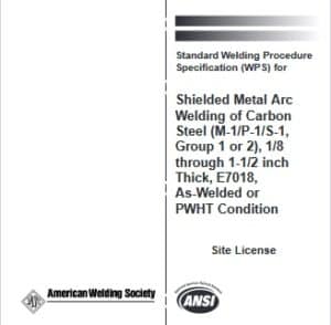 Standard Welding Procedure Specification (WPS) Shielded Metal Arc ...
