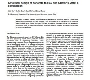 Structural design of concrete to EC2 and GB50010-2010: a comparison ...