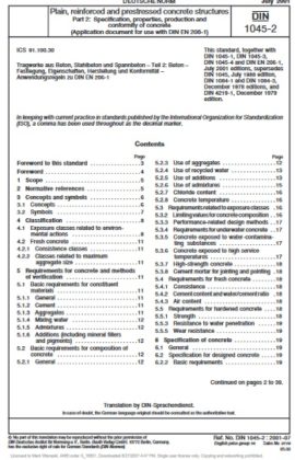 DIN 1045-2 : 2001-07 : Plain, reinforced and prestressed concrete ...