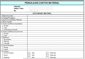 Form-PENGAJUAN MATERIAL | Sipilpedia