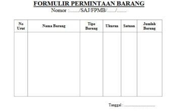 FORMULIR PERMINTAAN BARANG | Sipilpedia