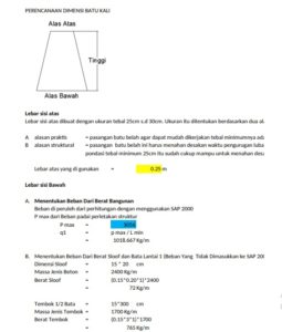 PERENCANAAN DIMENSI BATU KALI | Sipilpedia
