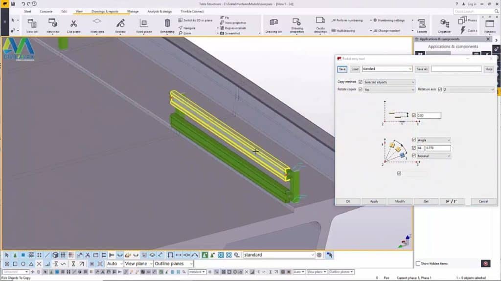 How to Create Bridge Guard Rails in Tekla Structures | Sipilpedia