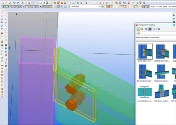 Modelling in Tekla Structures – Bolting a Curved Member | Sipilpedia