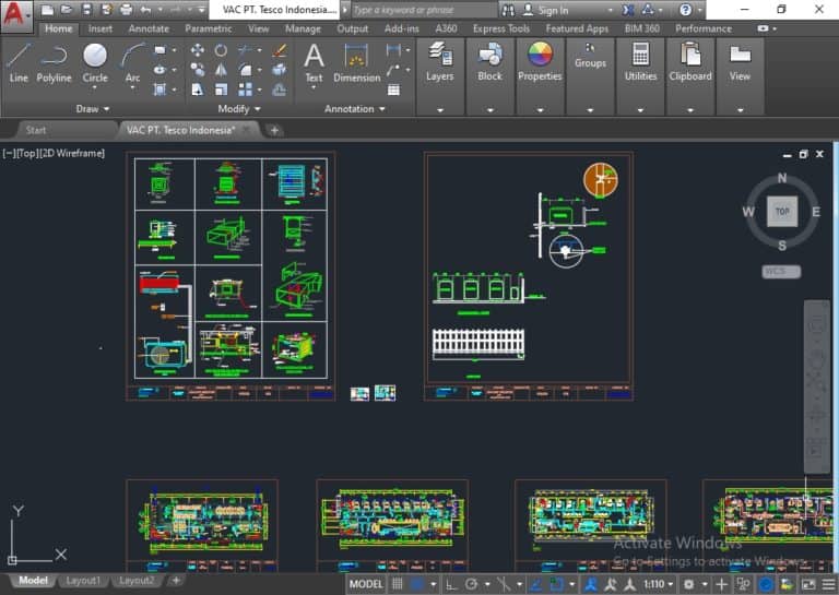 Gambar AutoCad Bangunan Paprik_Pos Jaga 2 | Sipilpedia
