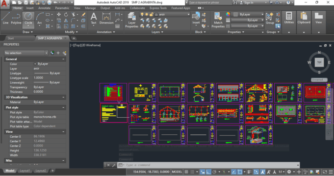 Denah dan Gambar CAD Denah Sekolah SMP 2 Agrabinta | Sipilpedia