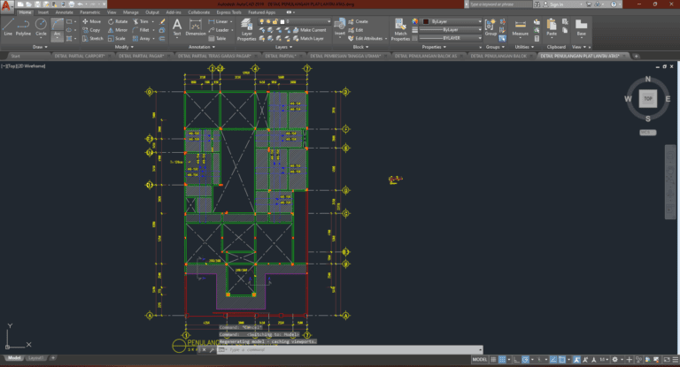 Denah dan Gambar CAD Arsitek Gambar Kerja Rumah Tinggal 2LT_DETAIL ...