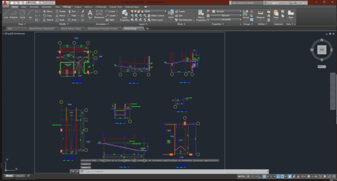 Denah dan Gambar CAD Arsitek Detail Ramp_Denah Ramp | Sipilpedia