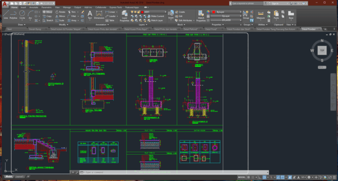 Denah dan Gambar CAD Arsitek Detail Pondasi_Detail Pondasi | Sipilpedia