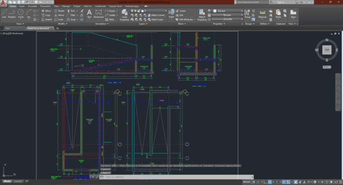 Denah dan Gambar CAD Arsitek Detail Ramp_Detail Ramp Basement | Sipilpedia