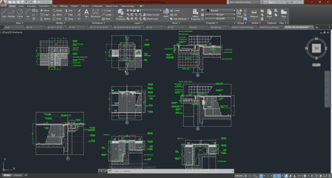 Denah dan Gambar CAD Arsitek Swiming Pool_DETAIL KOLAM RENANG | Sipilpedia
