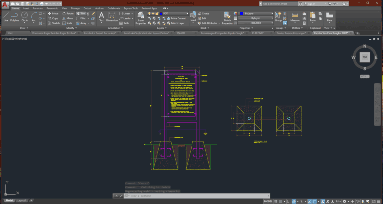 Denah dan Gambar CAD Arsitek SPBU_Rambu Tata Cara Bongkar BBM | Sipilpedia
