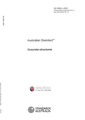 AS 3600-2001 Concrete Structures | Sipilpedia