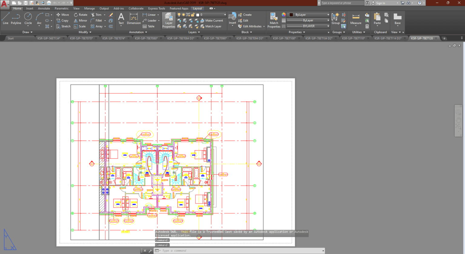 Denah dan Gambar CAD High Building Apartment_KSR-SJP-78ET120 | Sipilpedia