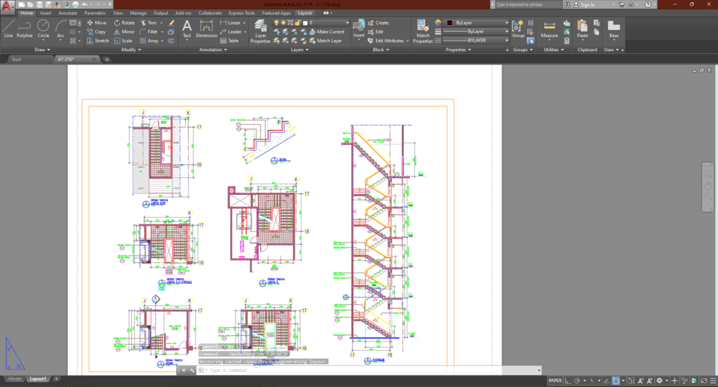 Denah dan Gambar CAD High Building Hotel_Ramp A7-216 | Sipilpedia