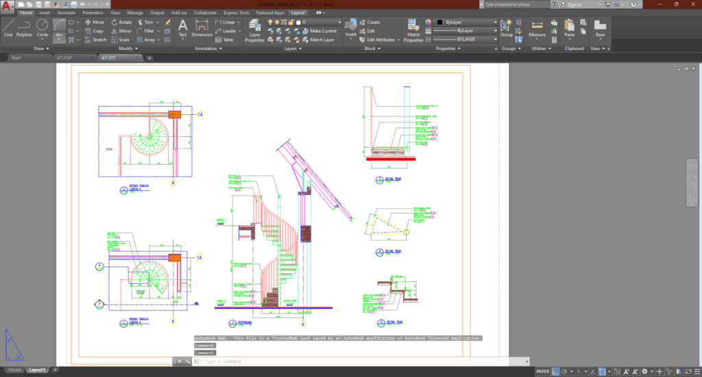 Denah dan Gambar CAD High Building Hotel_Ramp A7-217 | Sipilpedia