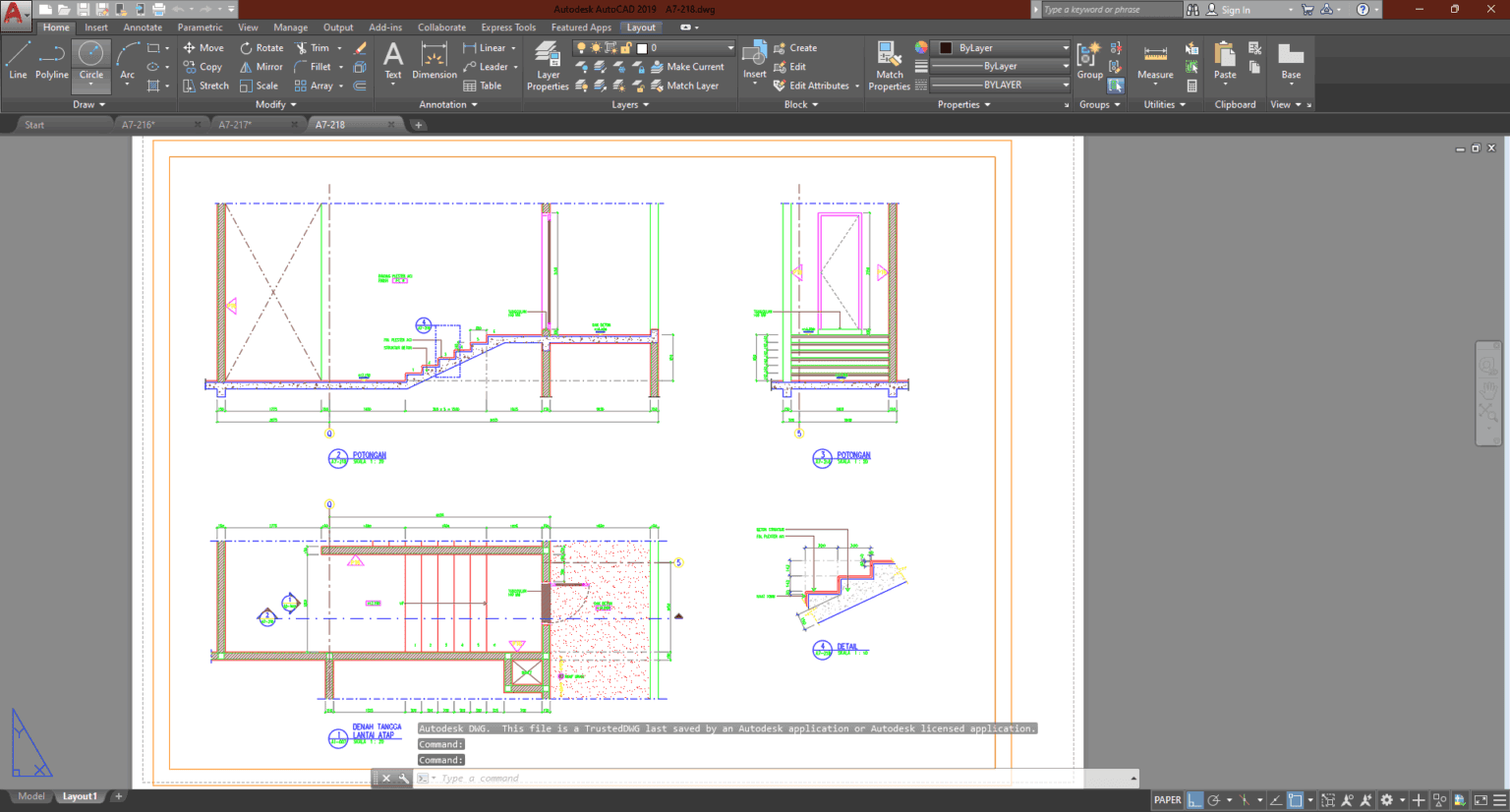 Denah dan Gambar CAD High Building Hotel_Ramp A7-218 | Sipilpedia