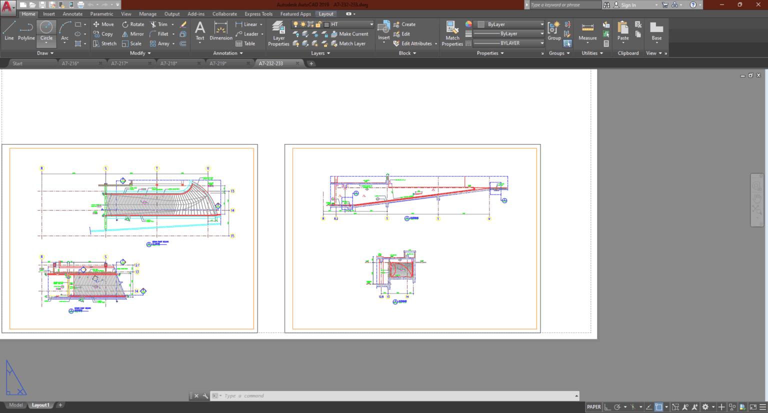 Denah dan Gambar CAD High Building Hotel_Ramp A7-232-233 | Sipilpedia