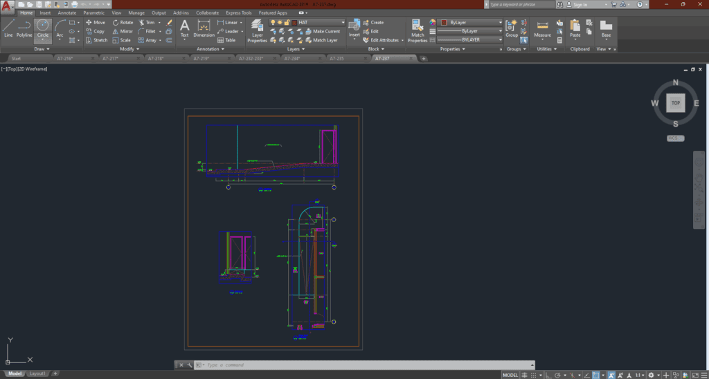 Denah dan Gambar CAD High Building Hotel_Ramp A7-237 | Sipilpedia