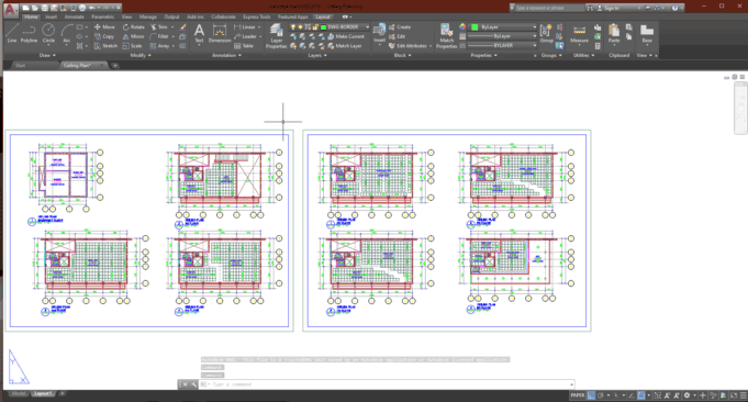 Denah dan Gambar CAD High Building Hotel _Ceiling Plan | Sipilpedia