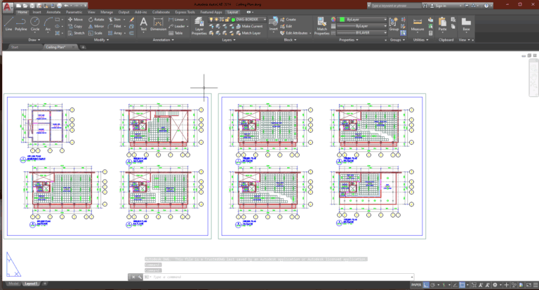 Denah dan Gambar CAD High Building Hotel _Ceiling Plan | Sipilpedia