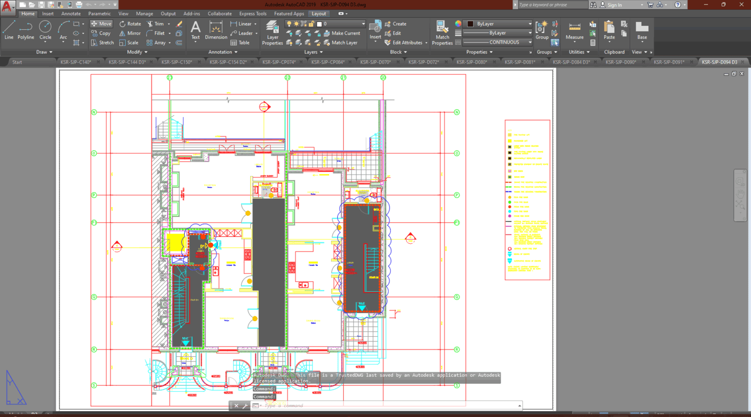 Denah dan Gambar CAD High Building Apartment_KSR-SJP-D094 D3 | Sipilpedia