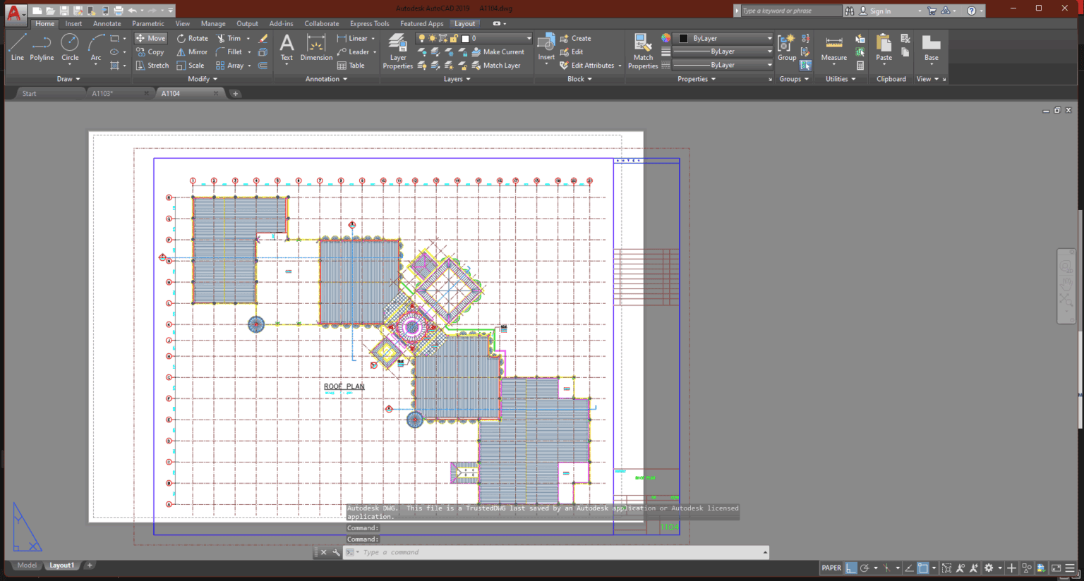 Denah dan Gambar CAD High Building Mall_A1104 | Sipilpedia