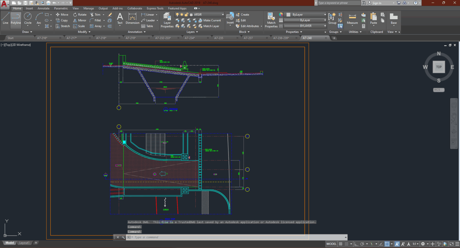 Denah dan Gambar CAD High Building Hotel_Ramp A7-240 | Sipilpedia