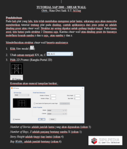 TUTORIAL SAP 2000 – SHEAR WALL | Sipilpedia