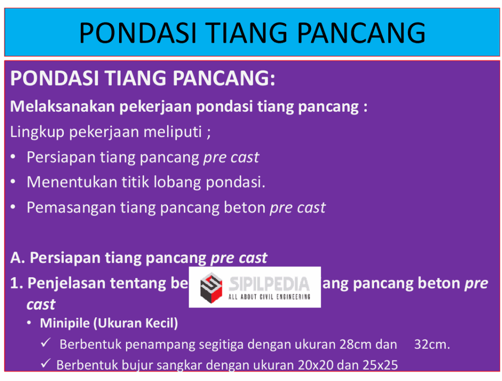 Pelaksanaan Pondasi Tiang Pancang | Sipilpedia