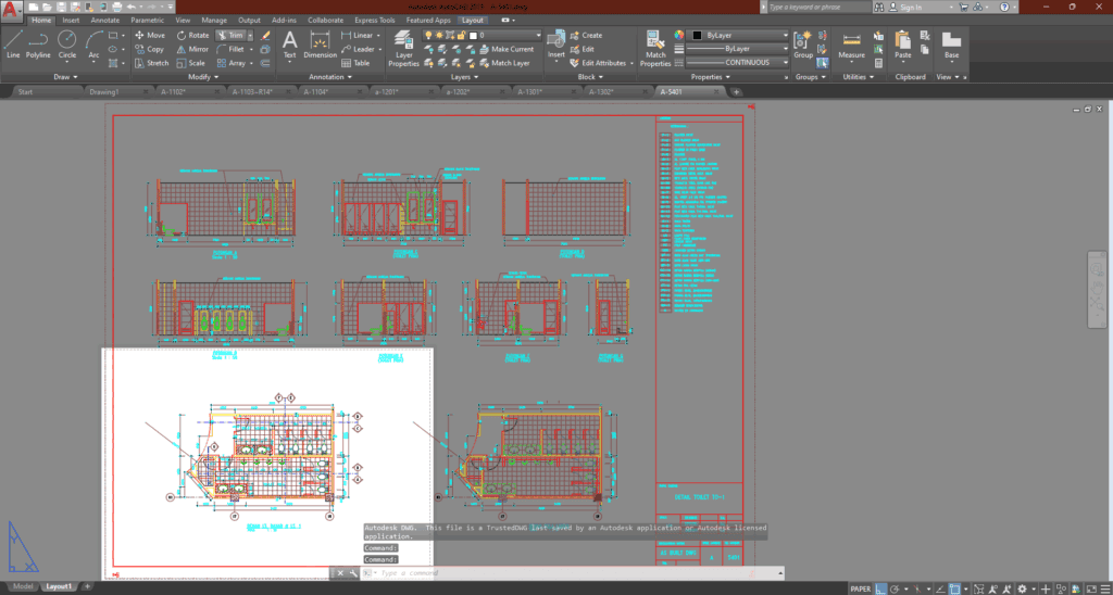 Denah dan Gambar CAD High Building MALL_A-5401 | Sipilpedia