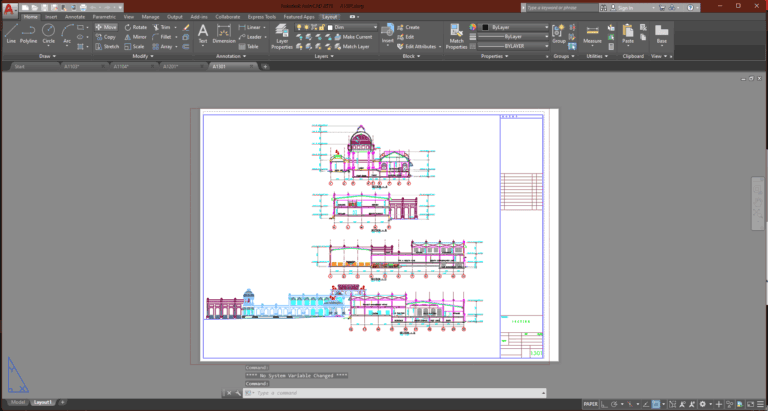 Denah dan Gambar CAD High Building Mall_A1301 | Sipilpedia