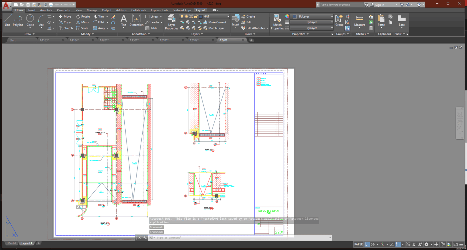 Denah dan Gambar CAD High Building Mall_A2201 | Sipilpedia